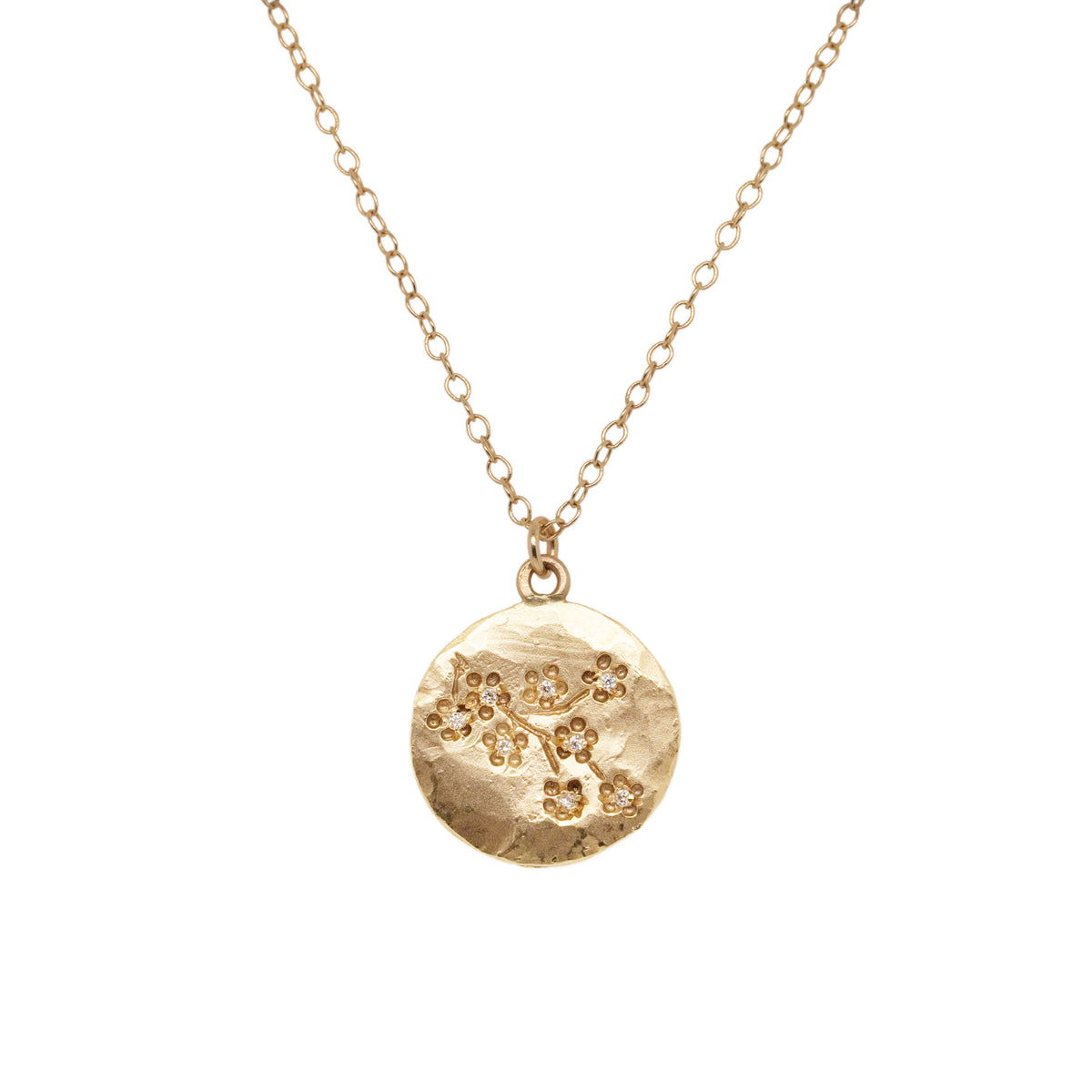 Victoria Cunningham | Gold Cherry Blossom Diamond Necklace – Art + Soul ...